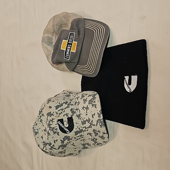 Cummins | Accessories | Cummins Used Hats Knit Cap And 2 Baseball Caps ...